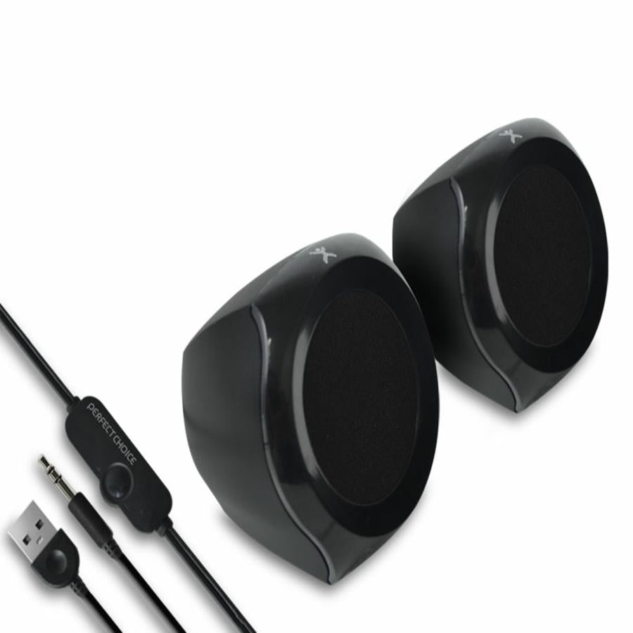 Bocinas Estereo 2.0 Usb Essential Perfect Choice Negro – Interds Tech Store