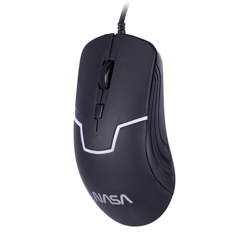 Mouse Gamer Nasa By Techzone Ns-Gm06 Alambrico Led Rgb Negro